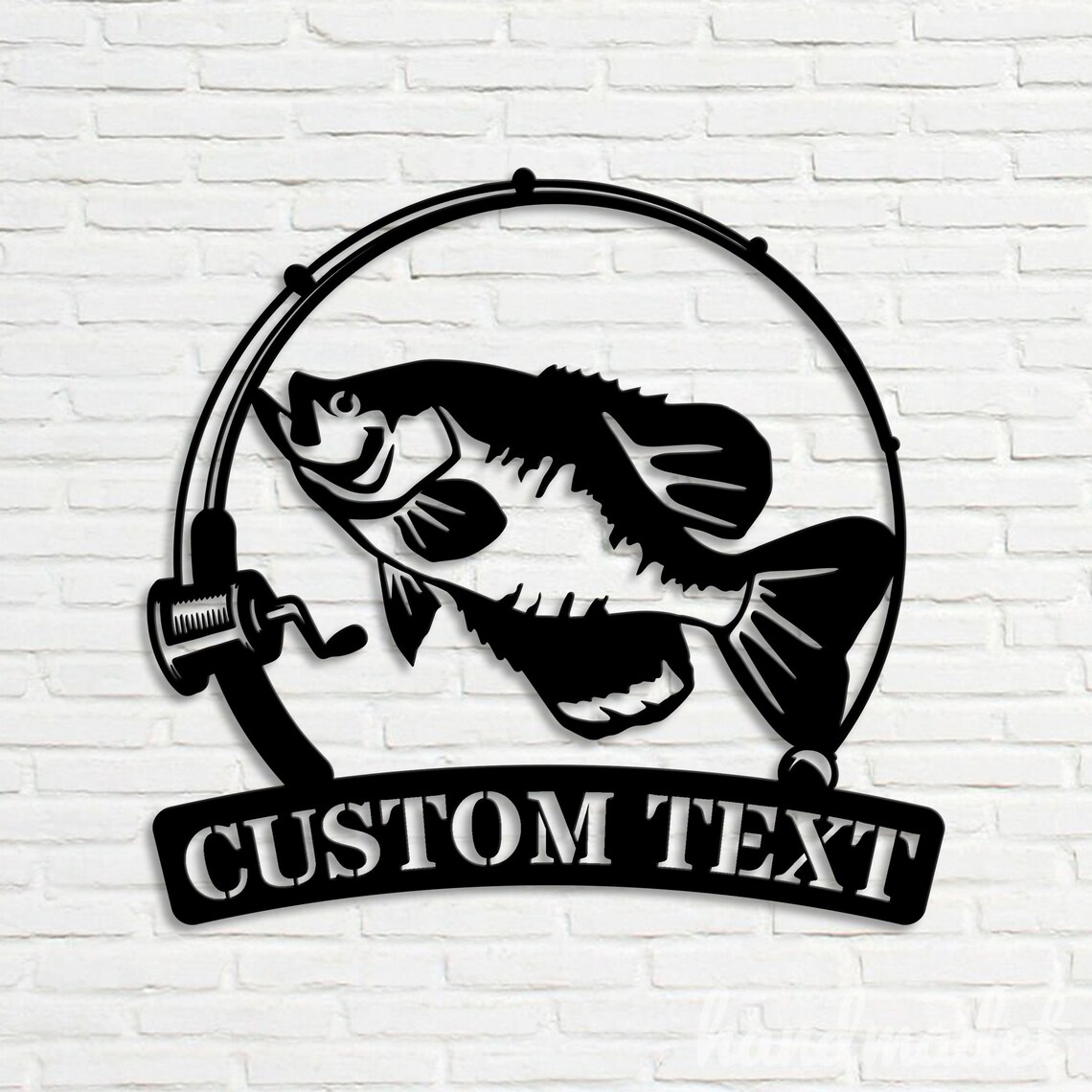 Personalized Crappie Fish Metal Wall Sign, Fish Metal Wall Light ...