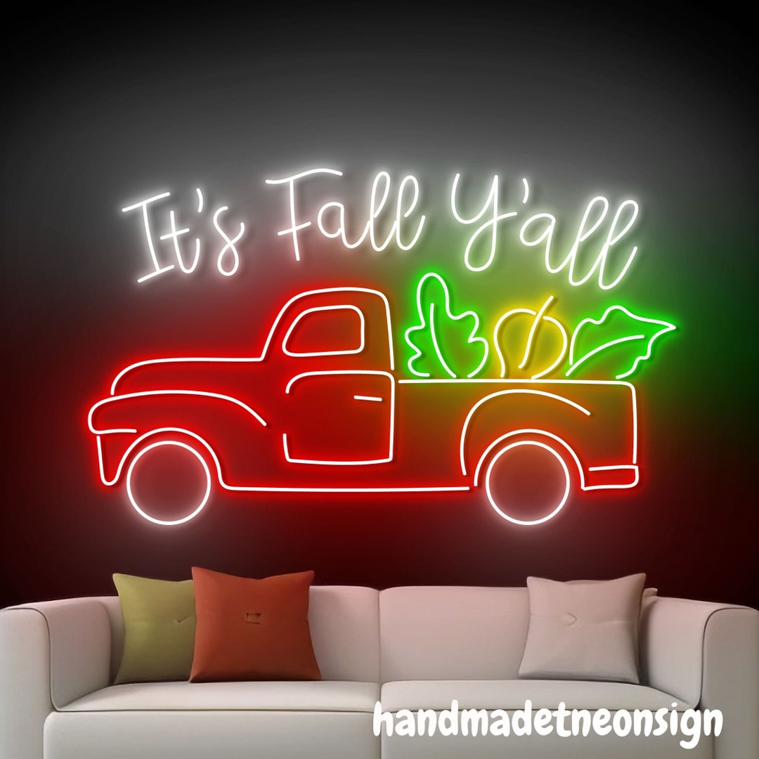 Its Fall Yall Neon Sign, Autumn Led Sign, Happy Fall Led Light, Fall ...