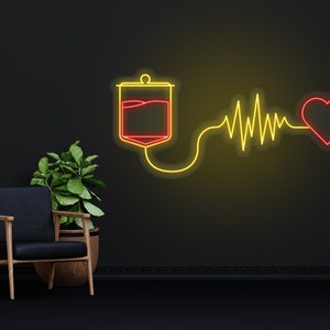 Heartbeat Neon Sign, Nurse Led Sign, Wall Decor, Doctor Neon Sign ...