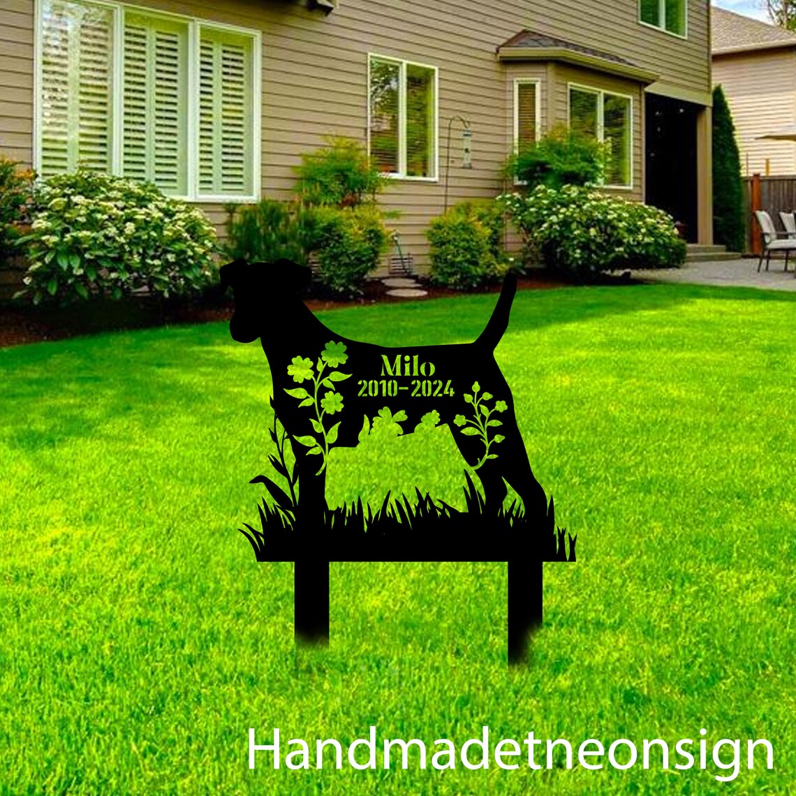 Custom Jack Russell Terrier Dog Memorial Stake, Dog Metal Stakes Sign ...