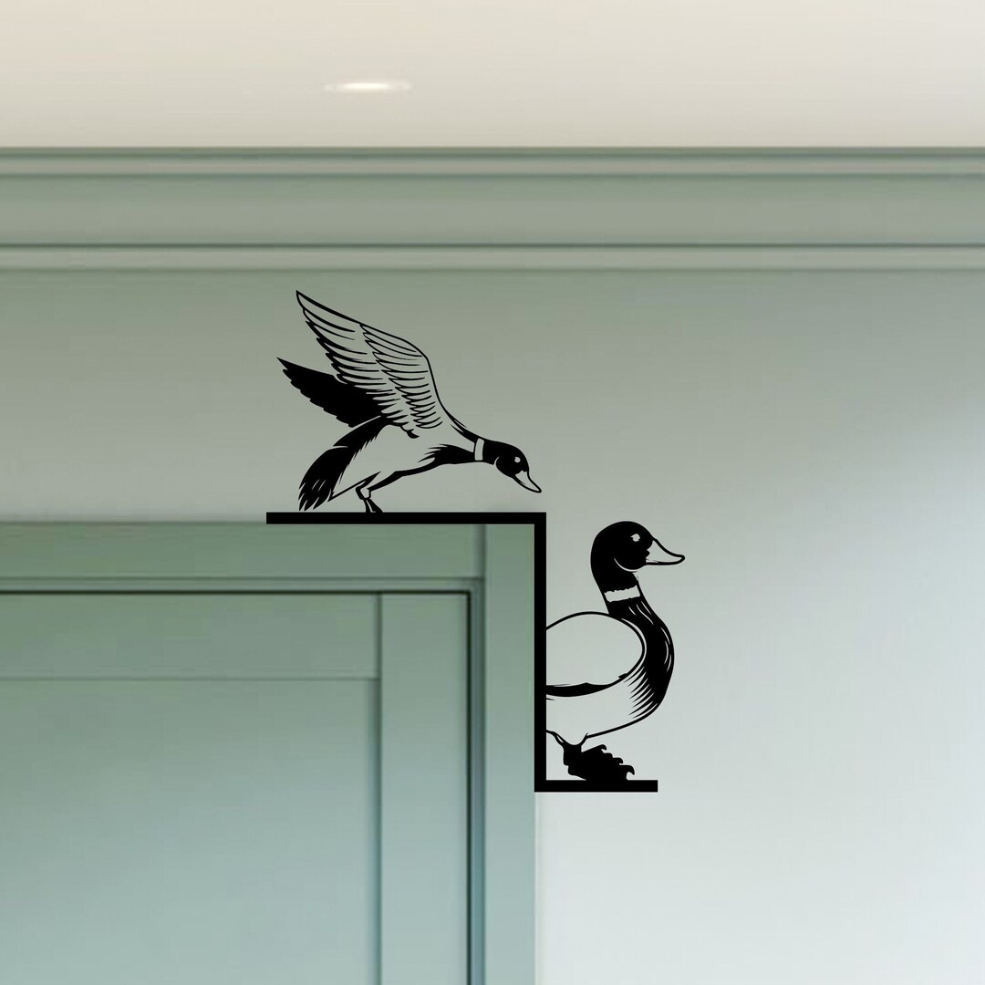 Personalized Duck Door Corner Metal Wall Art, Goose Metal Sign Door ...