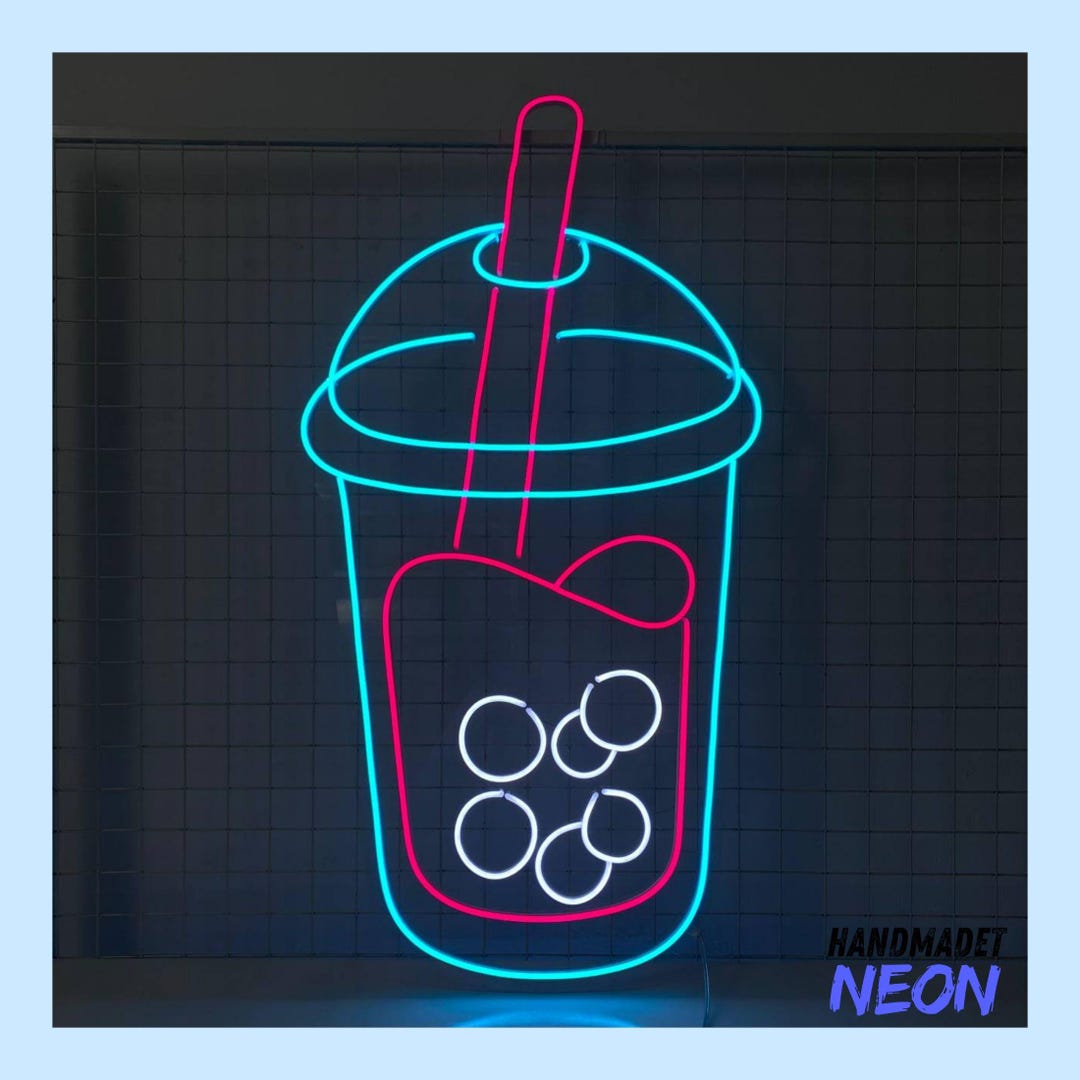 Bubble Tea Neon Sign, Milk Tea Led Sign, Boba Tea Led Light, Boba Tea ...