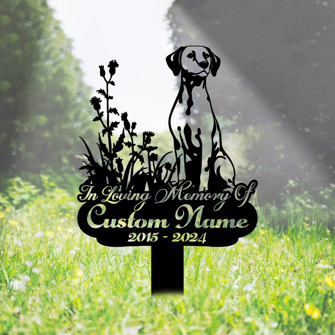 Custom Dalmatian Memorial Stake Metal Sign - Personalized Dalmatian Dog ...
