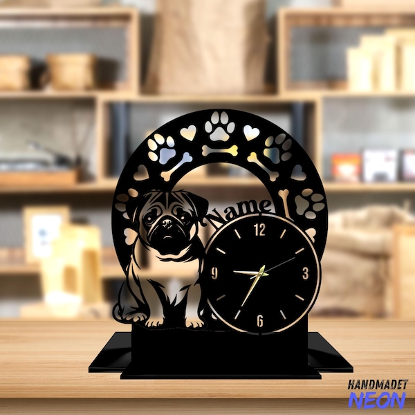 Pug Clock - Etsy