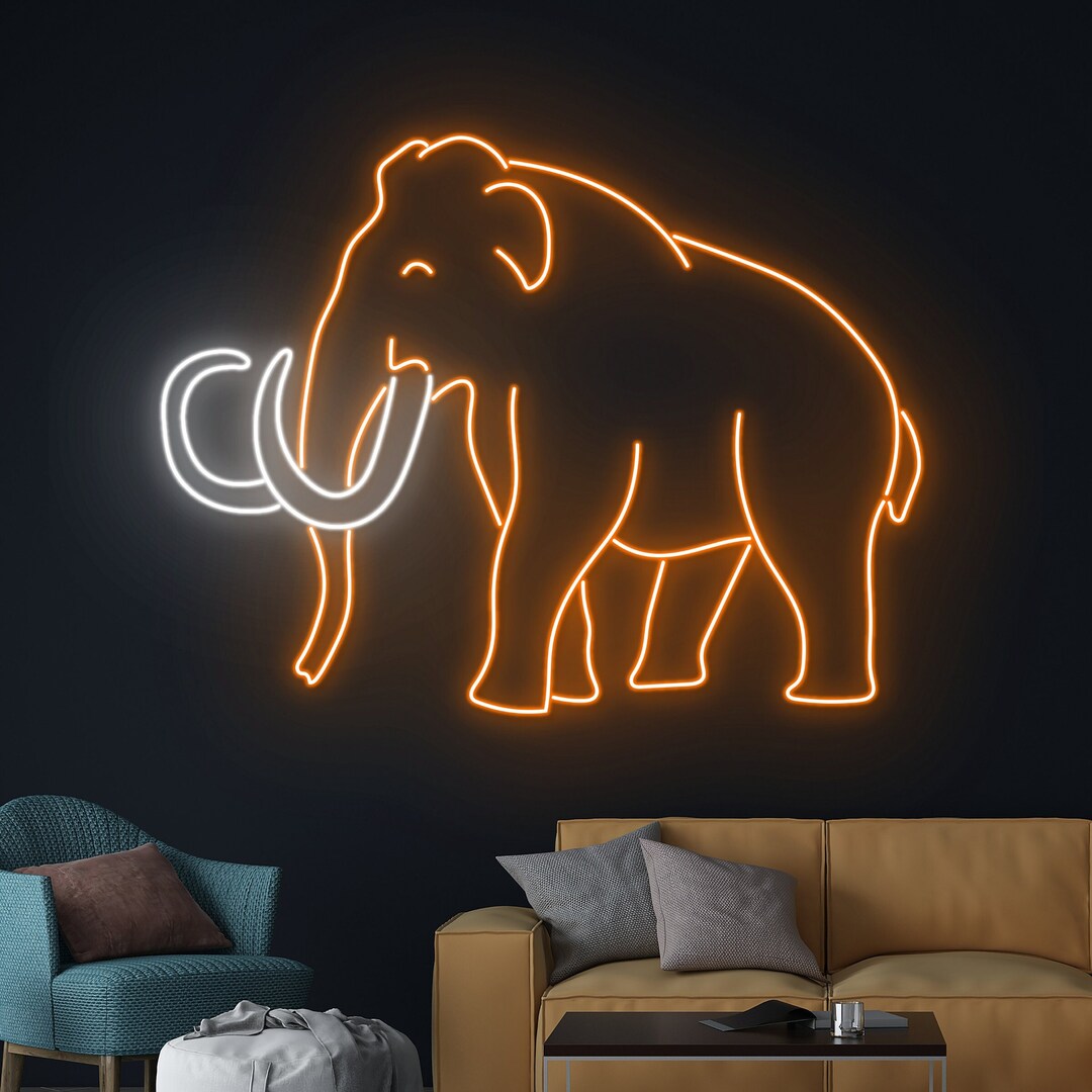 Mammoth Neon Sign, Mammoth Led Sign, Mammoth Neon Light, Mammoth Led ...