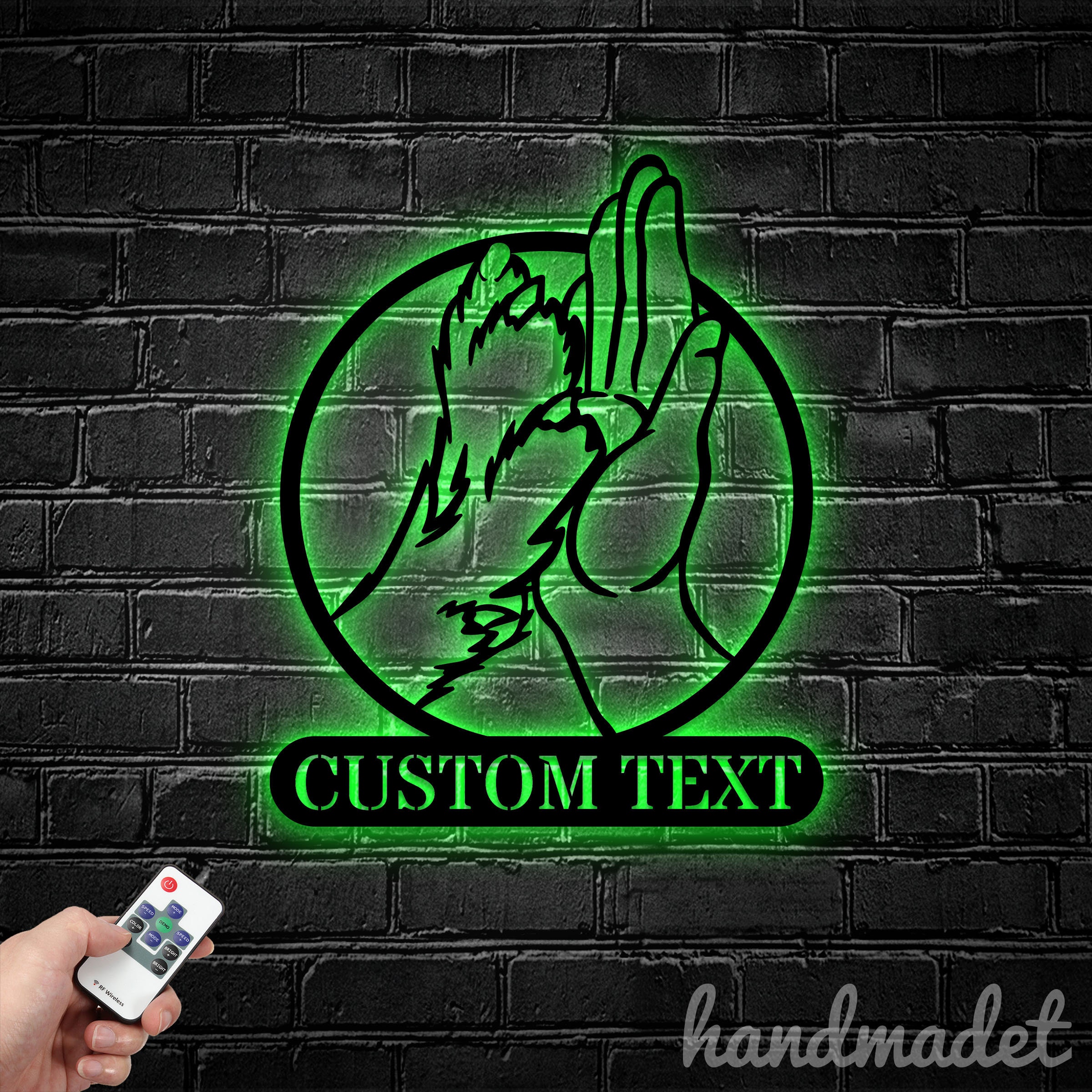 Personalized Paw Dog Metal Wall Sign, Pet Lover Metal Wall Light ...