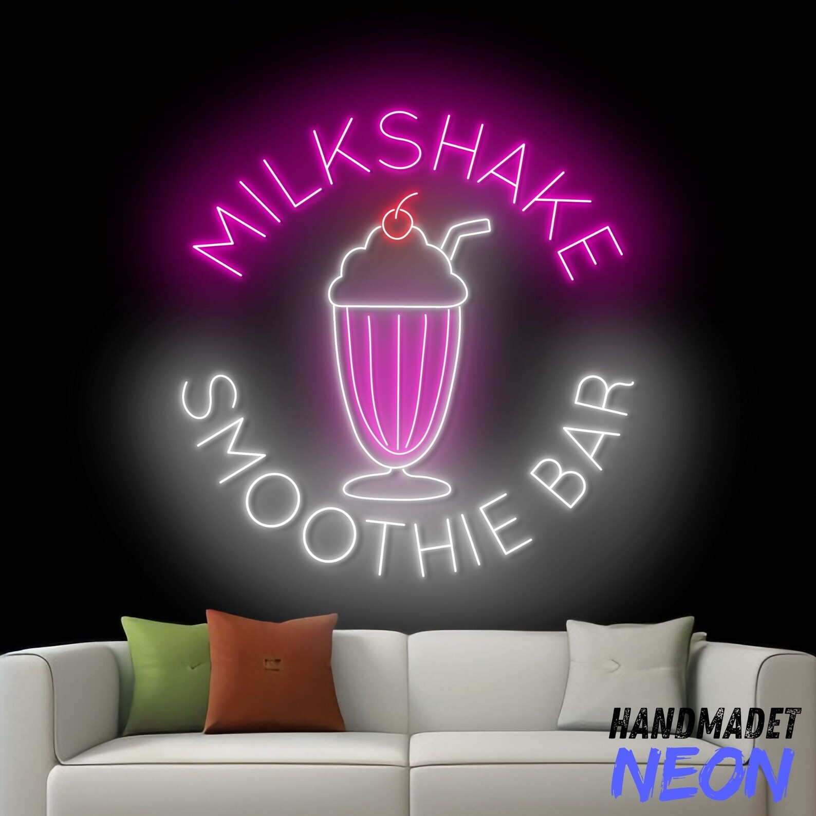 Milkshake Smoothie Bar Neon Sign, Milkshake Led Sign, Smoothie Neon ...