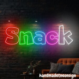 Snack Neon Sign, Snack Led Sign, Snack Neon Light, Custom Snack Led ...