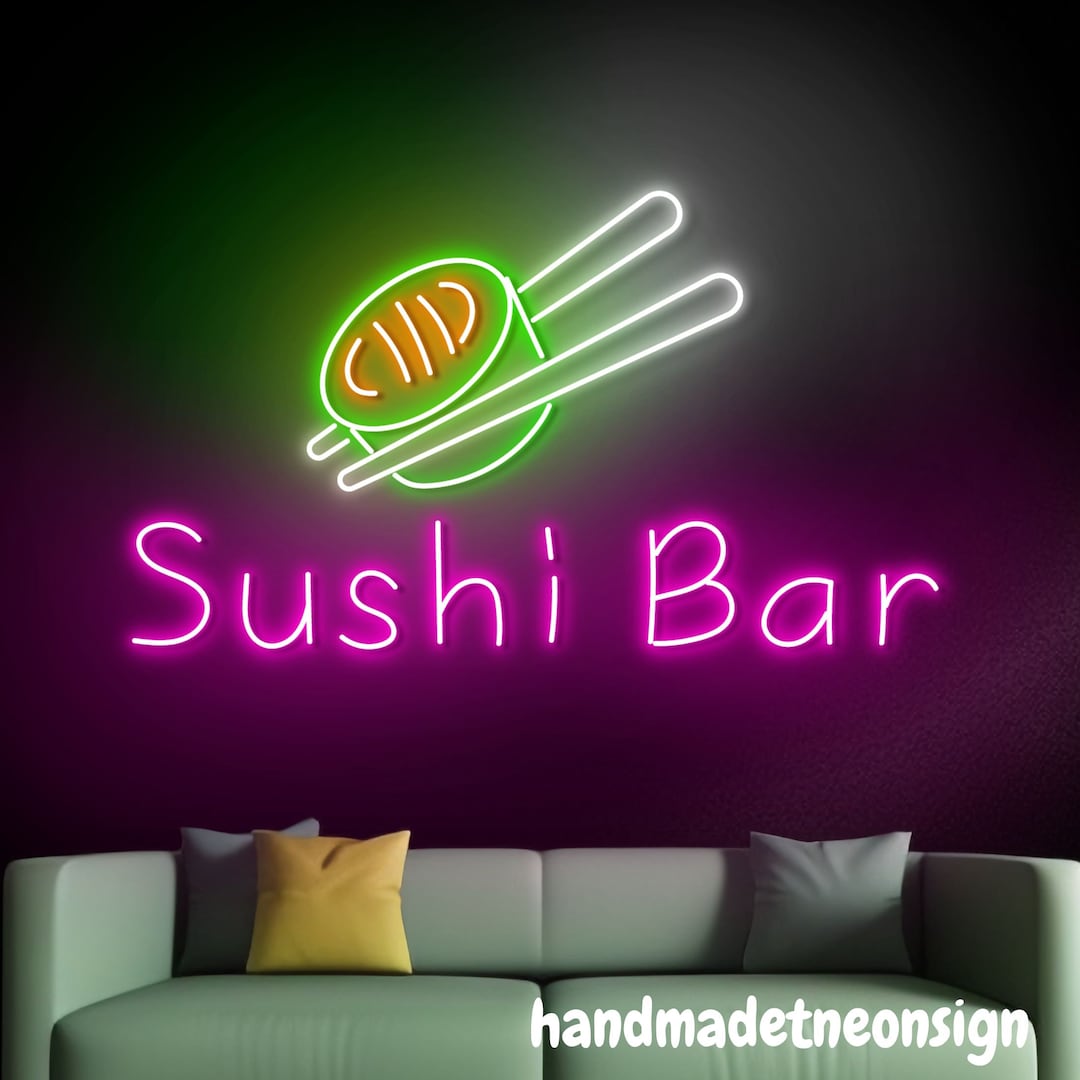 Sushi Bar Neon Sign, Sushi Led Light, Japanese Sushi Neon Light, Japan ...