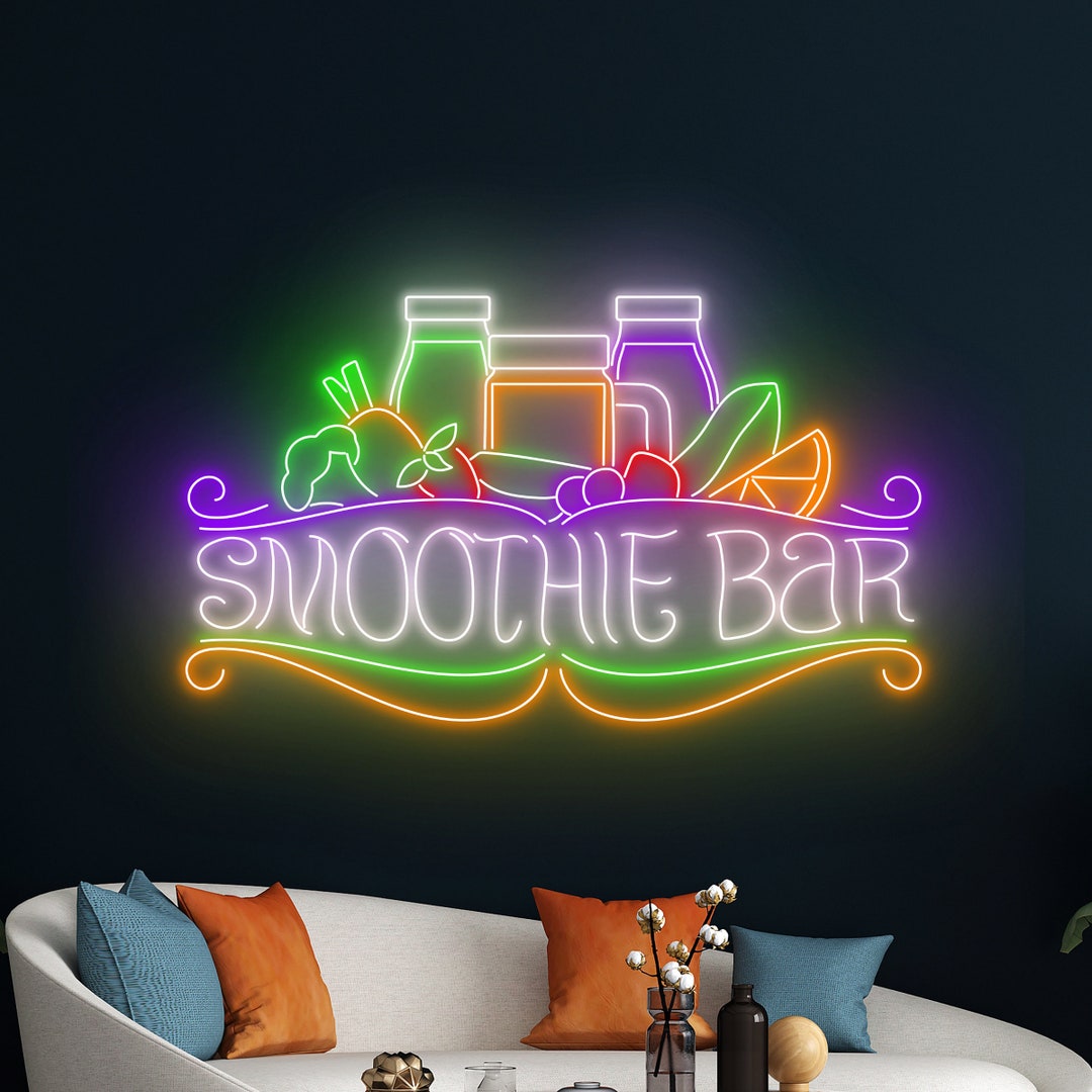 Smoothie Bar Neon Sign, Smoothie LED Light, Smoothie Fruit Neon Light ...