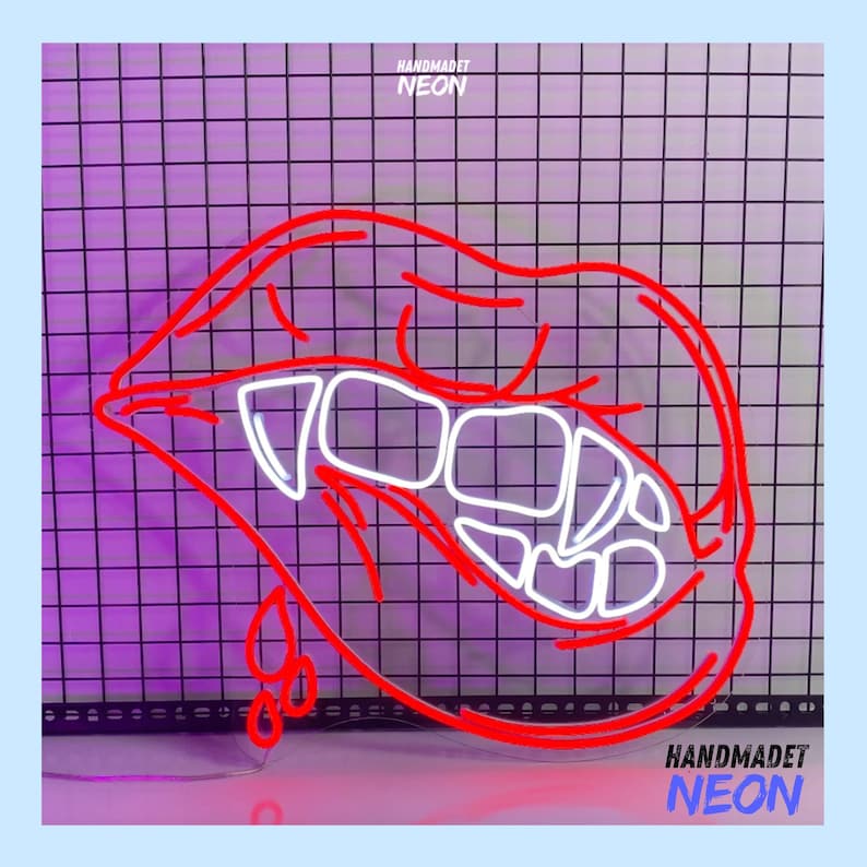 Custom Lips Neon Light, Mouth Led Sign, Lips Neon Sign, Lips Led Light ...