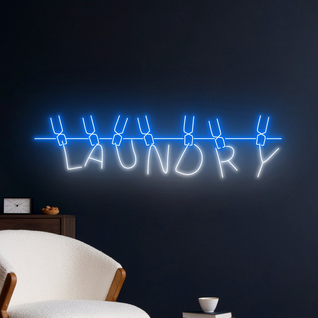 Laundry Led Sign, Wardrobe Hanger Neon Sign, Laundry Led Light ...