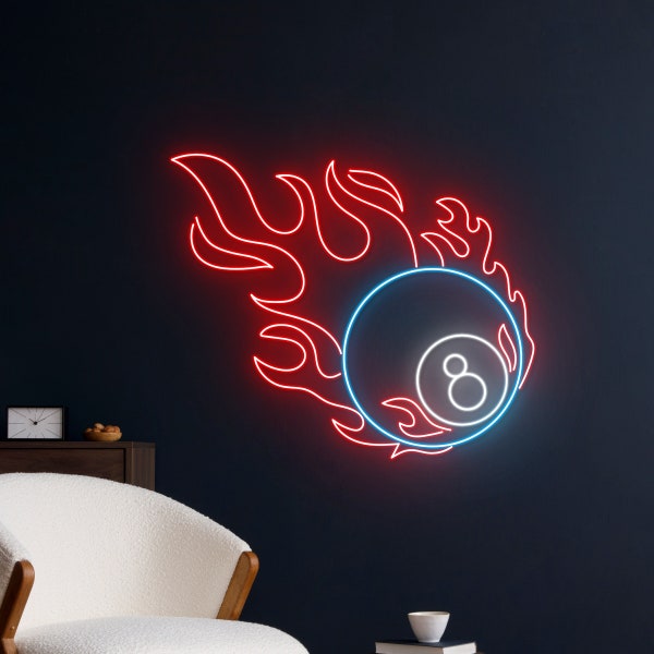 Billiard 8 Ball Sign - Etsy