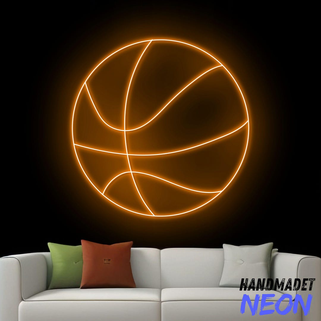 Basketball Neon Sign, Basketball Ball Led Sign, Basketball Player Neon ...