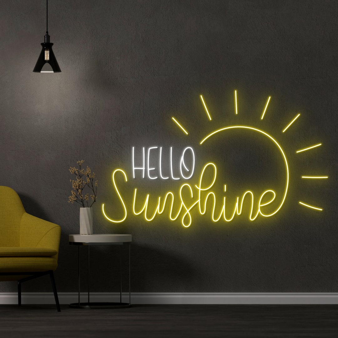 Hello Sunshine Neon Sign, Hello Sunshine Led Sign, Hello Sunshine Neon ...