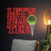 Custom Let's Par Tee Golf Neon Sign, Golfer LED Light, Golfing LED Sign ...