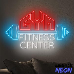 Gym Fitness Center Neon Sign, Gym Led Sign, Weightlifting Led Light ...