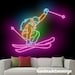 Man Skiing Neon Sign, Man Skiing Led Sign, Man Skiing Neon Light ...