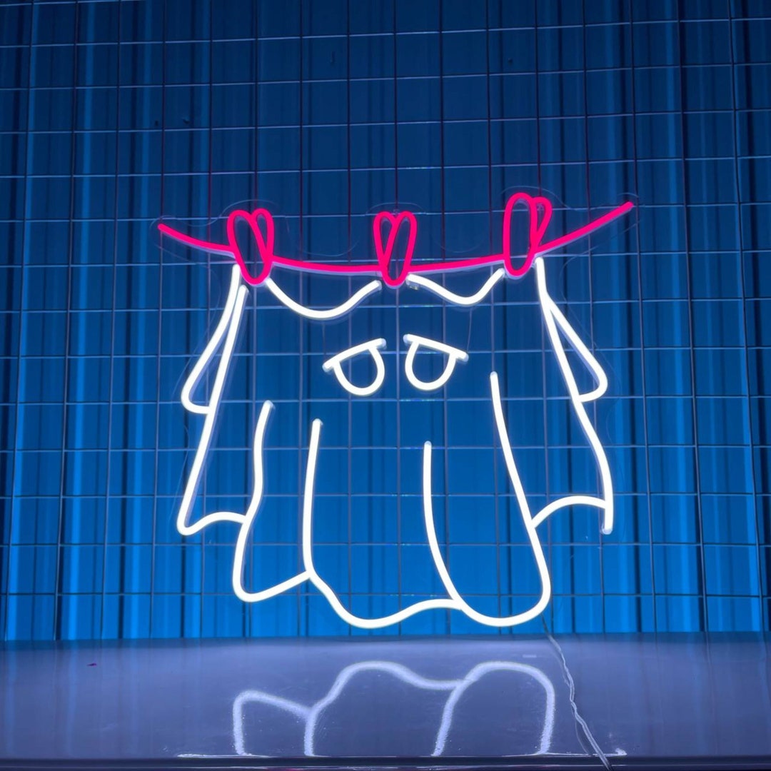 Custom Hanging Ghost Neon Sign, Ghost LED Light, Halloween Ghost LED ...