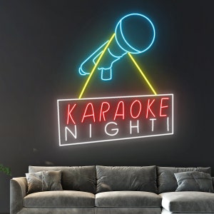 Karaoke Neon Sign, Karaoke Bar Neon Sign, Karaoke Club Neon Sign ...
