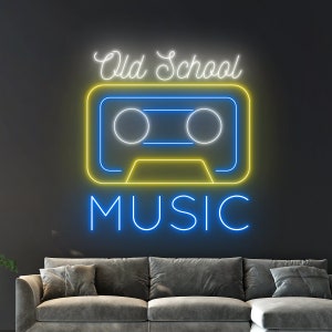 Custom Mixtape Led Sign, Cassette Tape Neon Light, Radio Neon Sign ...