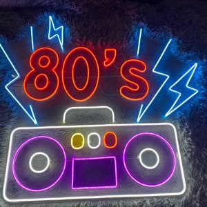 Back to the 80s Neon Led Sign, Retro Neon Sign, Wall Decor, Back to the ...