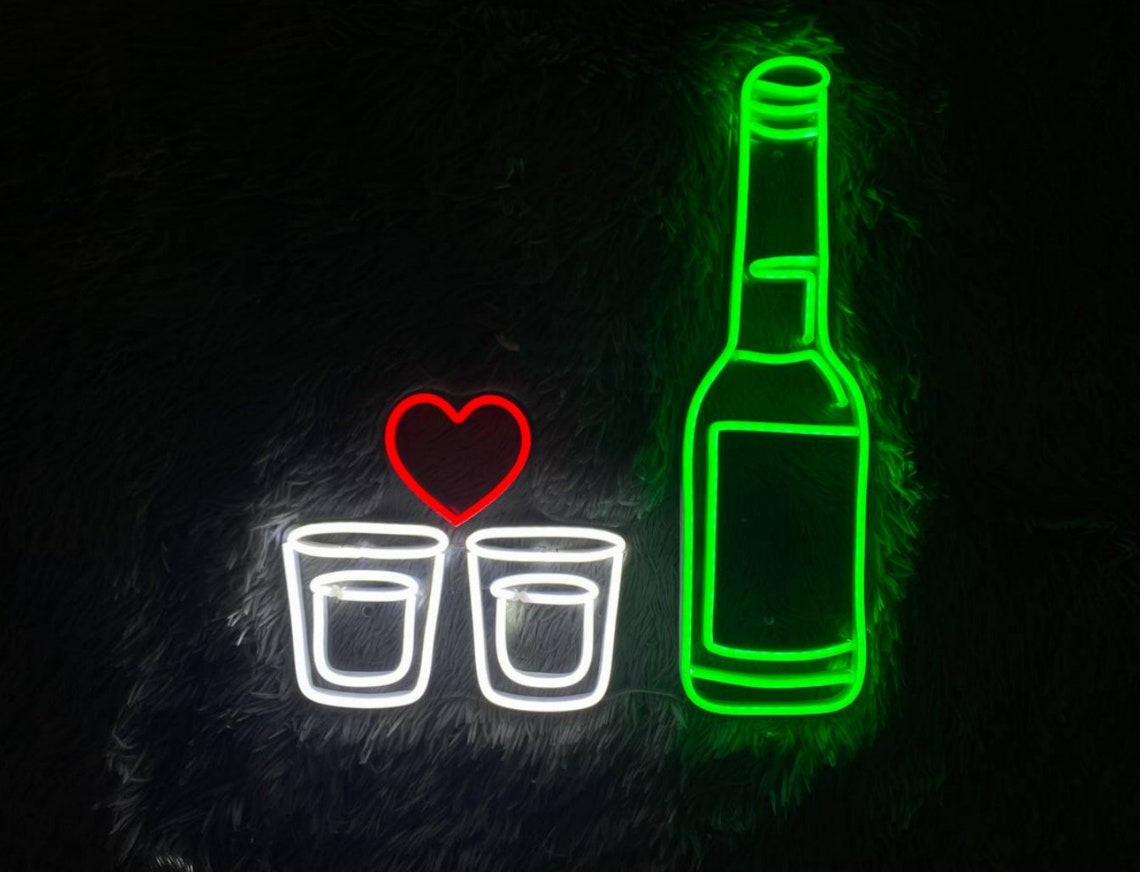 Soju Led Sign, Korean Neon Sign, Wall Decor, Soju Led Light, Custom ...