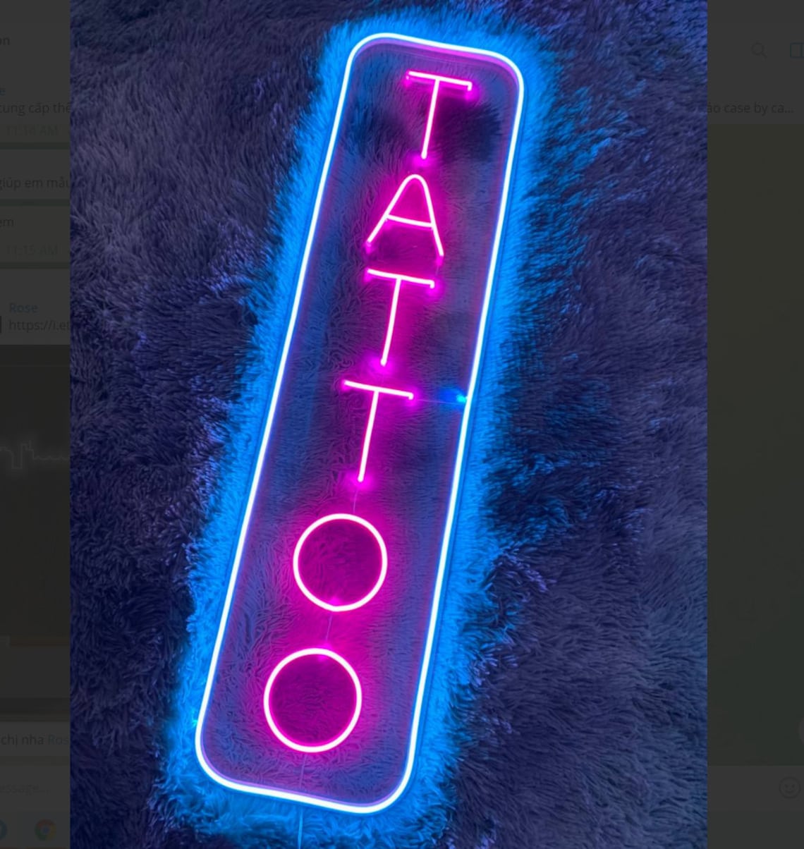 Tattoo Led Sign Vertical Tattoo Led Sign Wall Decor Bar - Etsy
