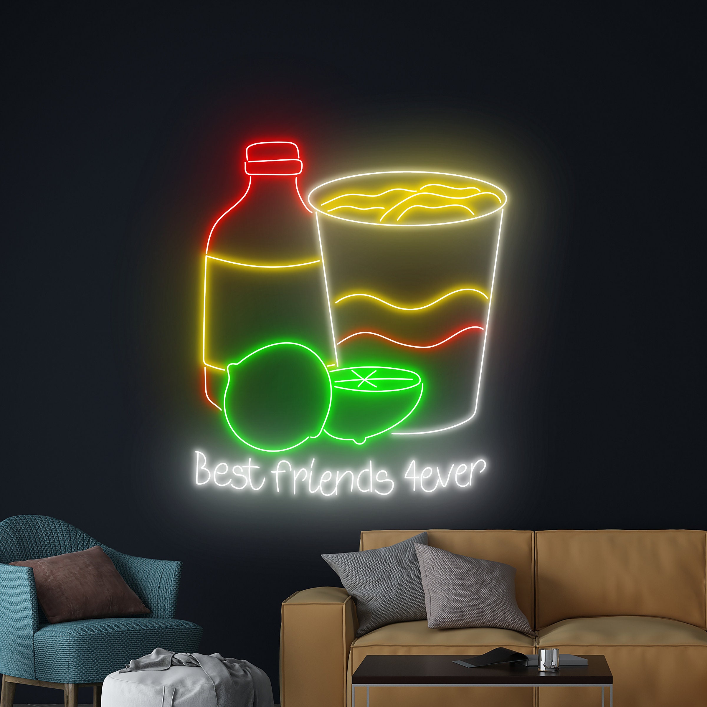 Best Friends 4ever Neon Sign, Maruchan Ramen Noodle Led Sign, Valentina ...