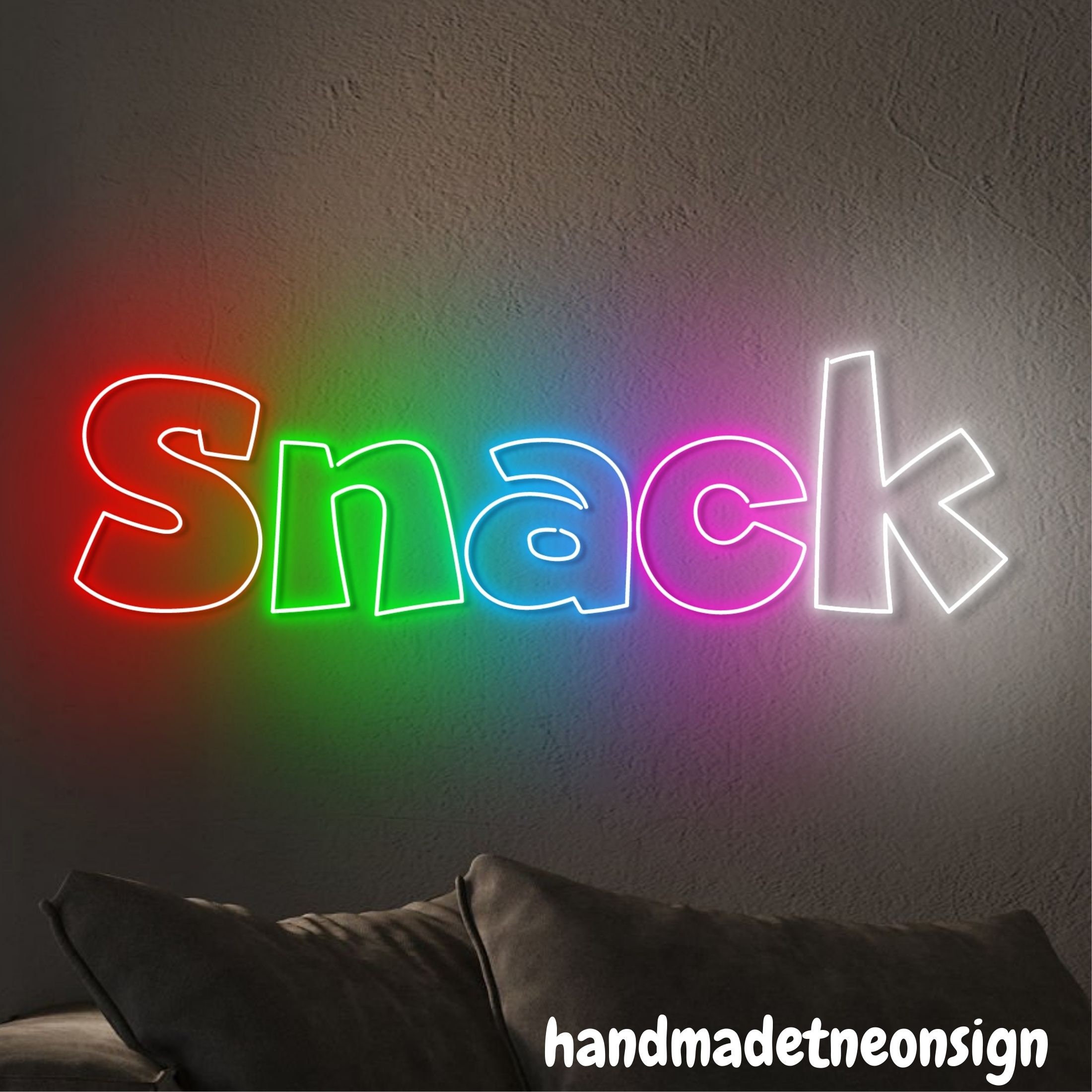 Snack Neon Sign, Snack Led Sign, Snack Neon Light, Custom Snack Led ...