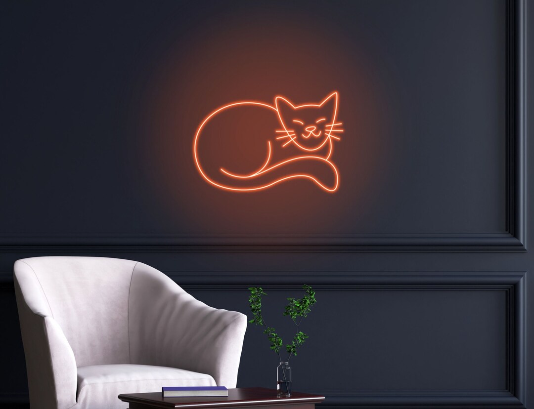 Cat Neon Signs Cute Cat Led Signs Pet Lover Gifts Neon - Etsy