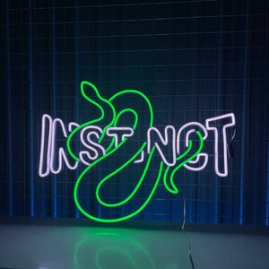 Instinct Snake Neon Sign, Instinct Snake Led Sign, Snake Neon Light ...