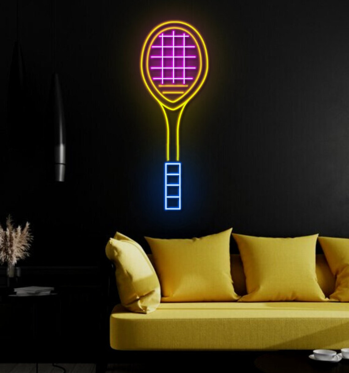 Tennis Racket Neon Sign Badminton Racket Led Neon Light - Etsy
