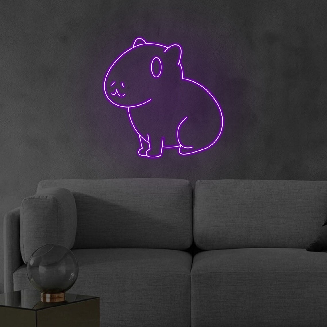 Capybara Animal Neon Sign, Capybara Led Neon Gift, Capybara Neon Light ...