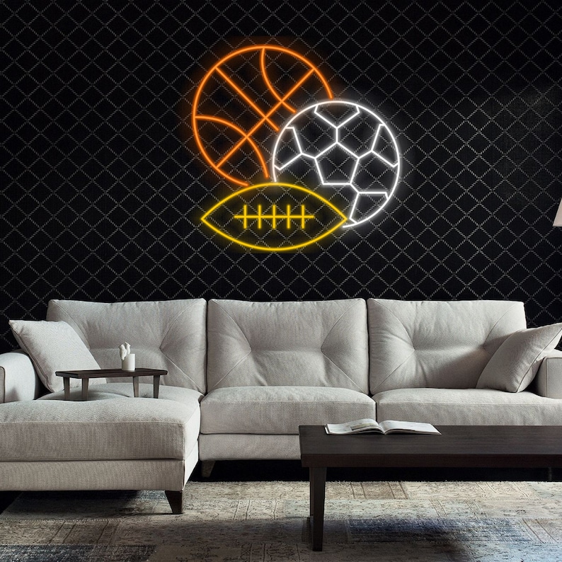 Soccer Ball Neon Sign, Basketball Led Sign, Sports Balls Neon, Sport ...