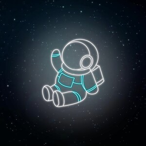 Astronaut Neon Sign Astronaut Led Sign Spaceman Led Sign - Etsy