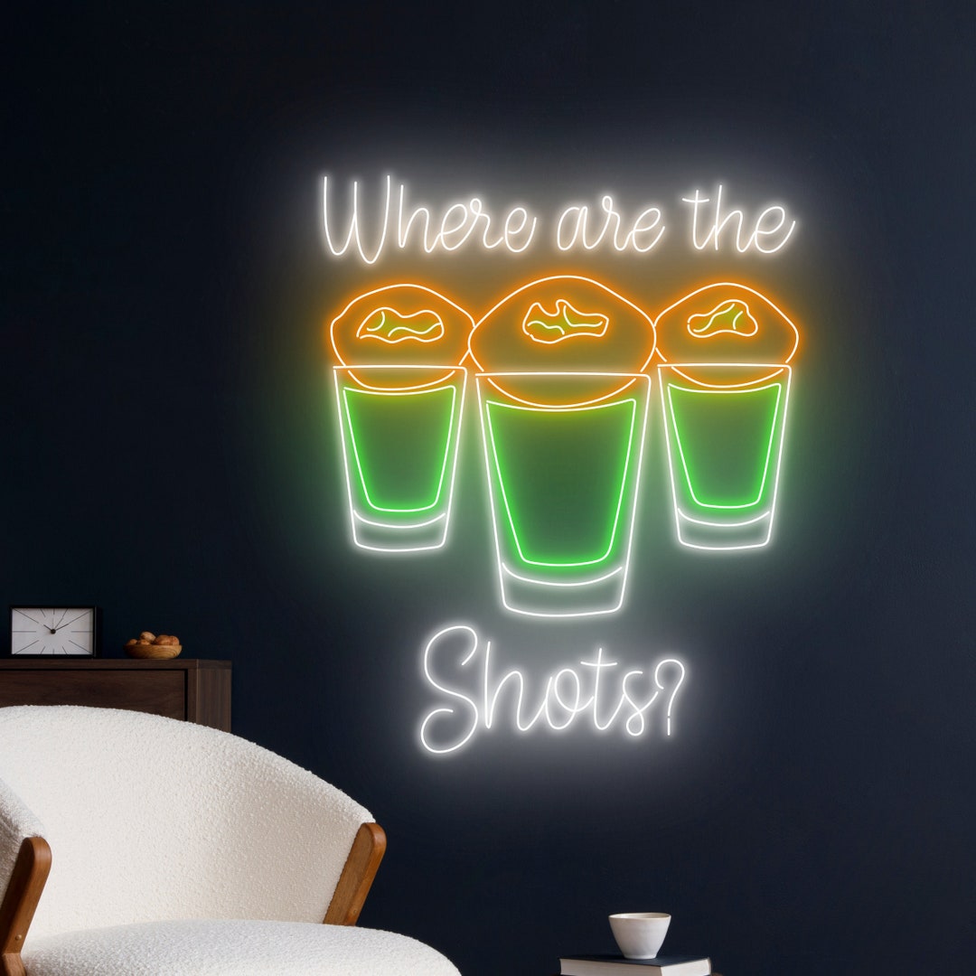 Where Are the Shots Neon Sign, Pani Puri Led Sign, Panipuri Led Light ...