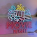 Movie Night Neon Sign, Movie Night Neon Light, Movie Night Led Light ...