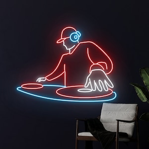 DJ Led Sign, DJ Neon Light, DJ Neon Sign, Music Player Led Light, Music ...