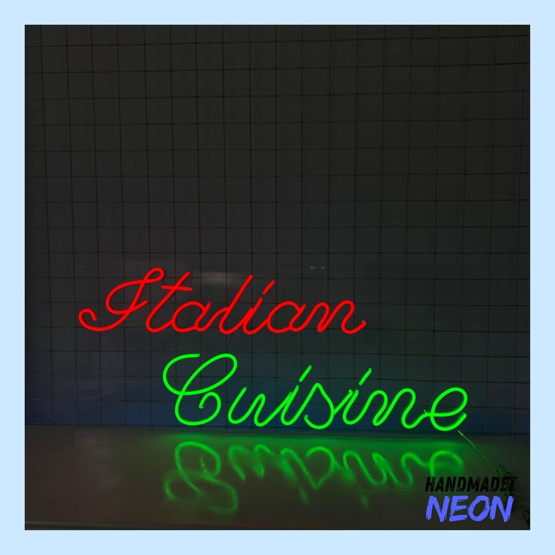 Italian Cuisine Neon Sign, Italian Food Led Sign, Italian Cuisine Led ...