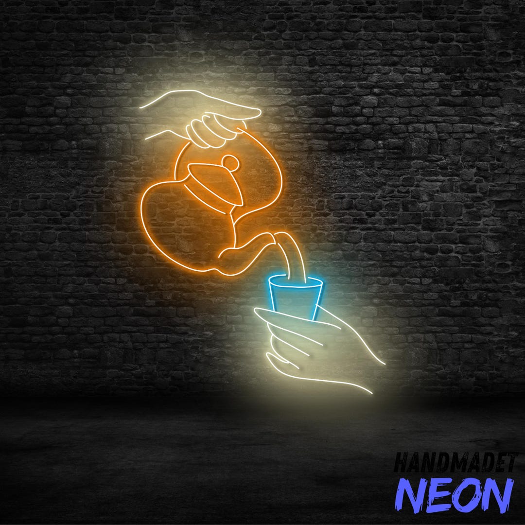 Chai Neon Sign, Indian Food Street Food Wall Art Light, Restaurant Wall ...