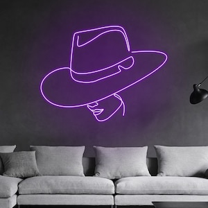 Cowboys Neon Sign, Western Man Neon Sign, Wall Decor, Bar Neon Sign ...