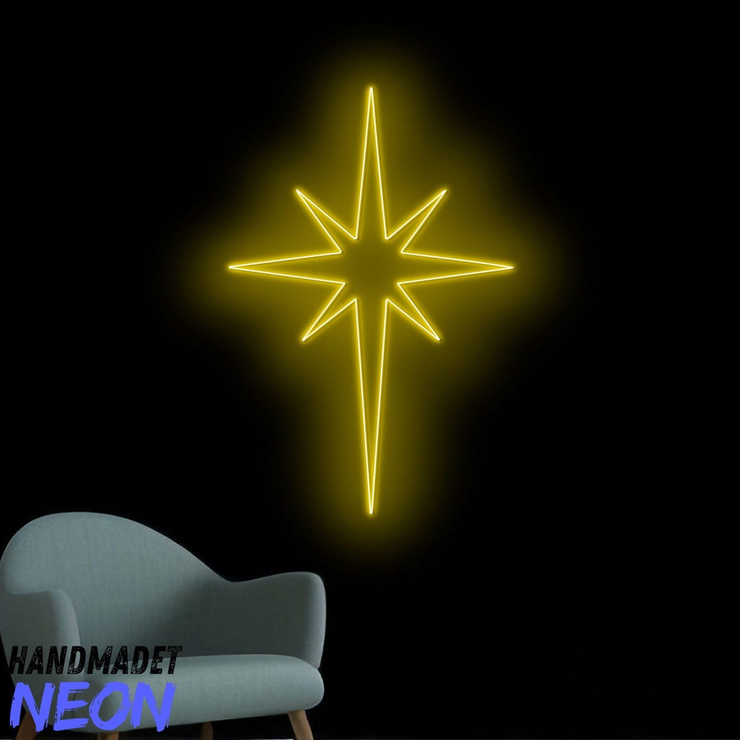 Christmas Star Neon Sign, Star Christmas Led Sign, Merry Christmas Neon ...