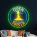 Pasta Open Neon Sign, Pasta Spaghetti Led Light, Italy Noddle Neon Sign ...