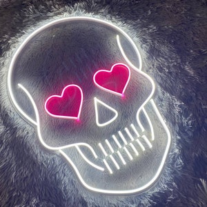 Skull Led Sign, Skull Halloween Led Sign, Wall Decor, Bar Neon Sig ...