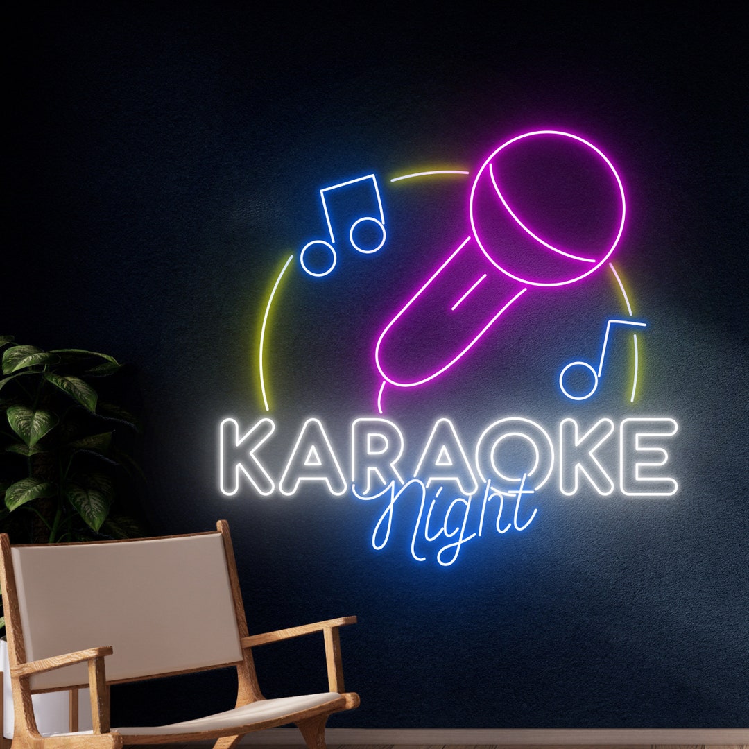 Karaoke Night Neon Light, Karaoke Neon Sign, Karaoke Led Light ...