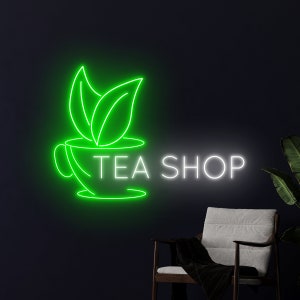 Tea Shop Neon Sign, Tea Cup Neon Light, Tea LED Light, Drinking Led ...