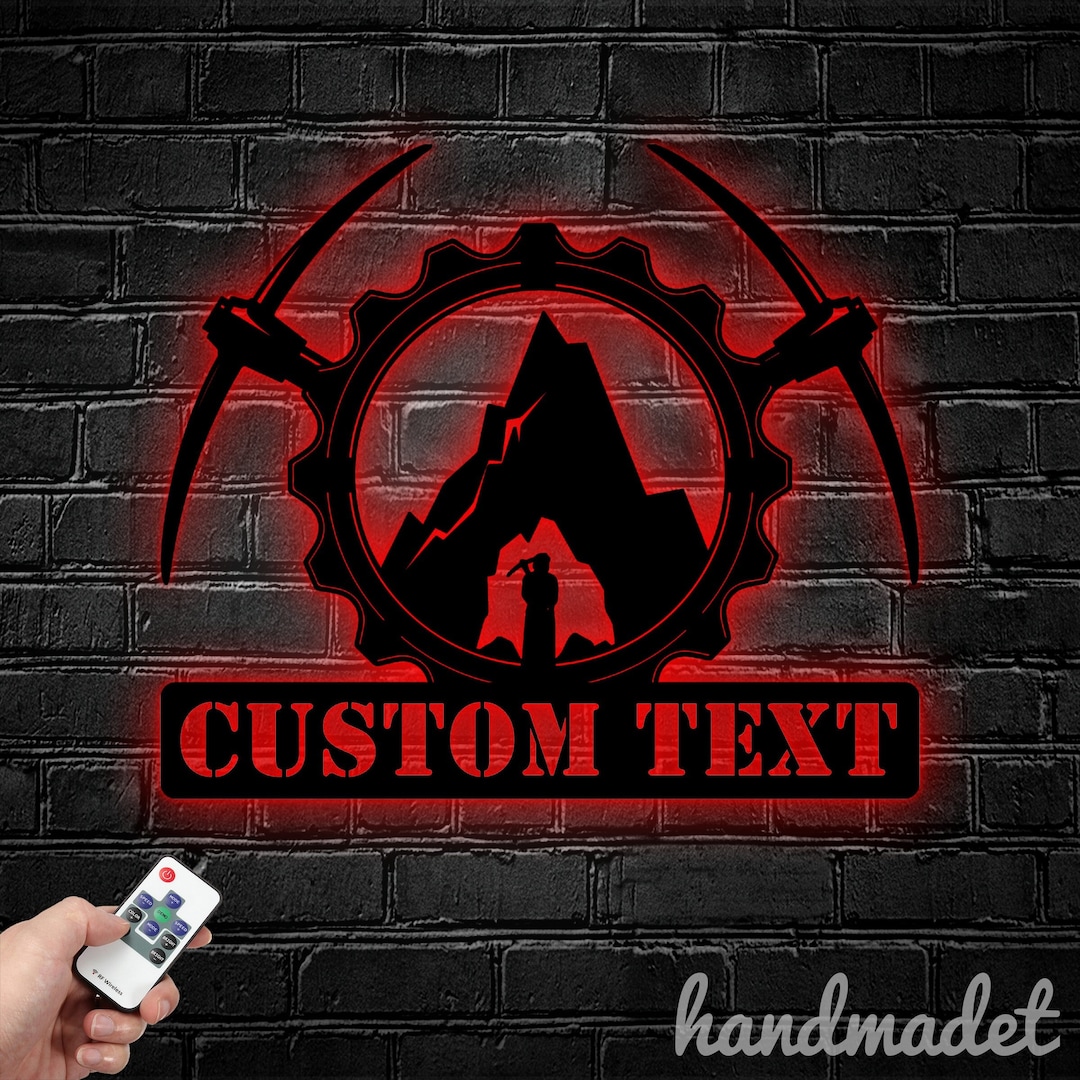 Custom Geologist Metal Wall Art LED Light, Geologist Metal Sign ...