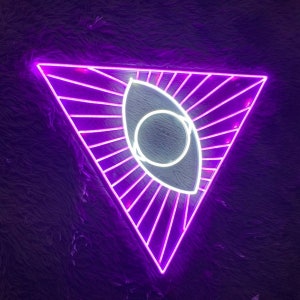 Custom Eye in Triangle Neon Sign Eye in Pyramid LED Sign Eye - Etsy