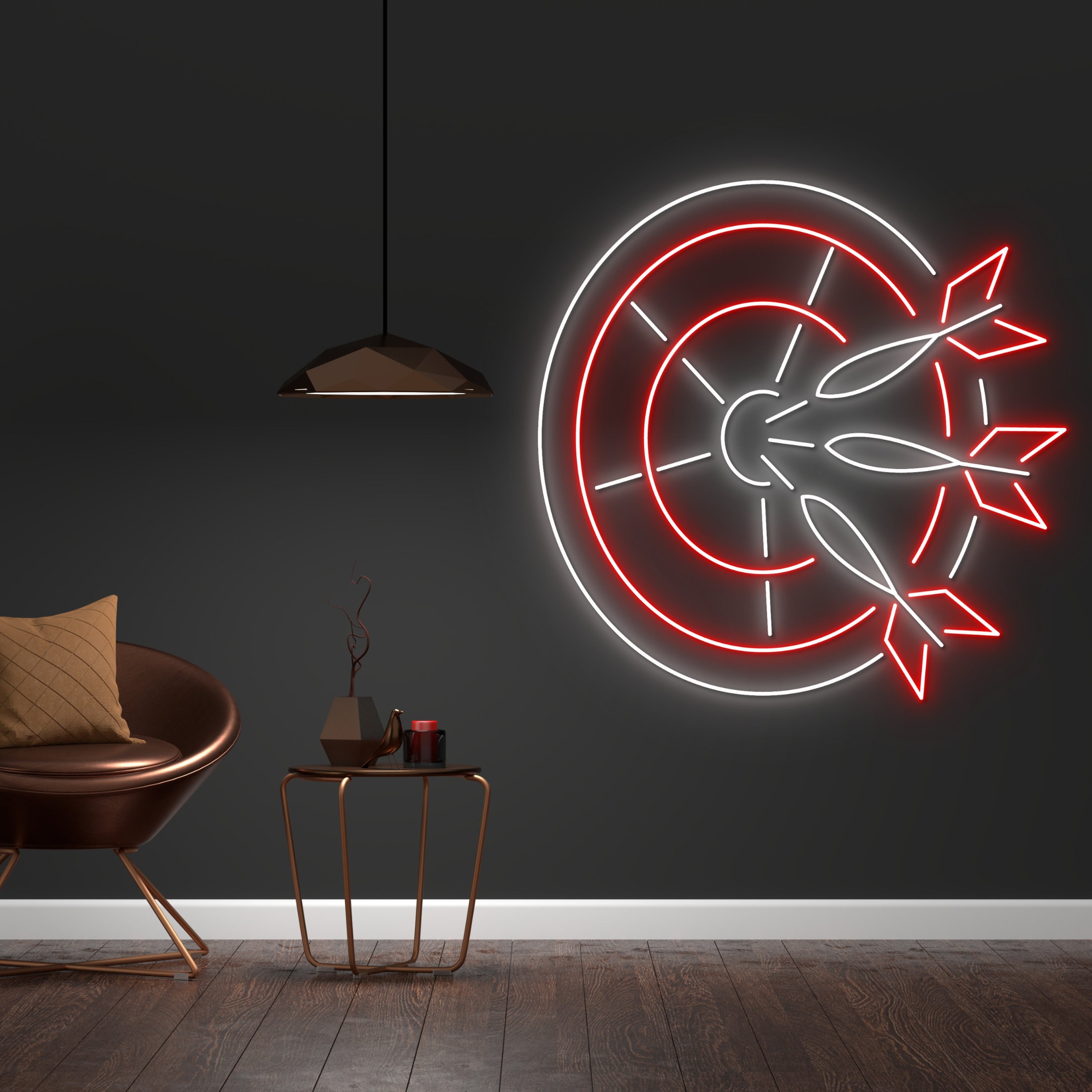 Dart Club Bar Neon Sign, Wall Decor, Dart Neon Sign, Custom Neon Sign ...